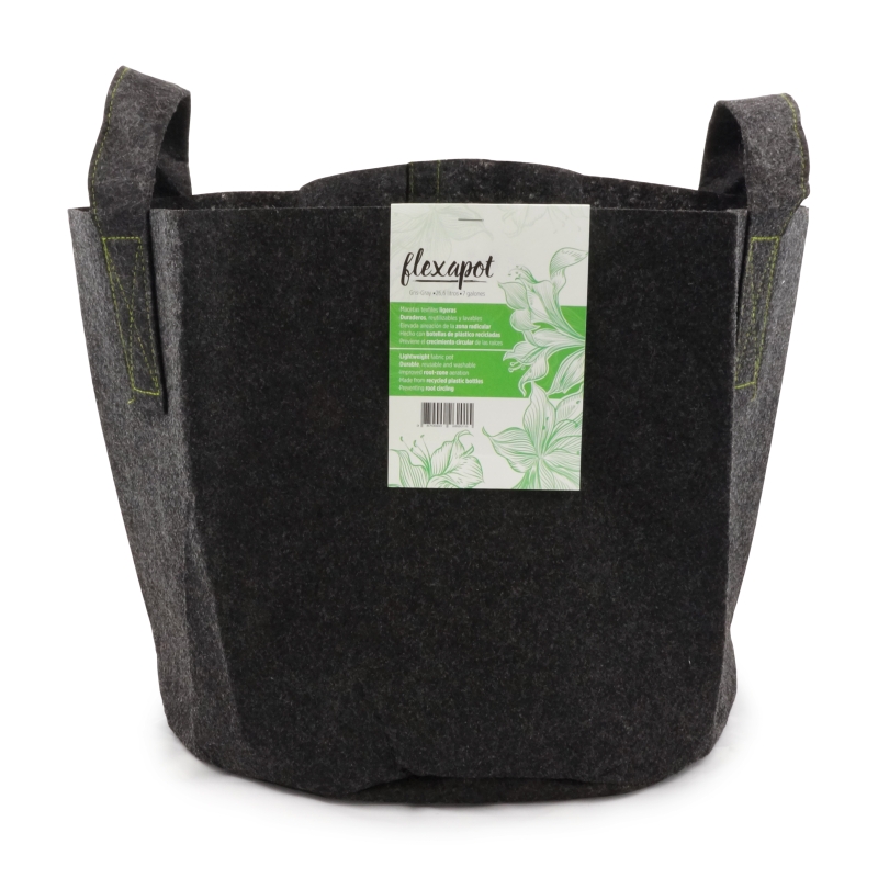 FLEXAPOT MACETA TEXTIL GRIS 26,6 LITROS (7 GAL) (5 UNIDADES) | Plantasur
