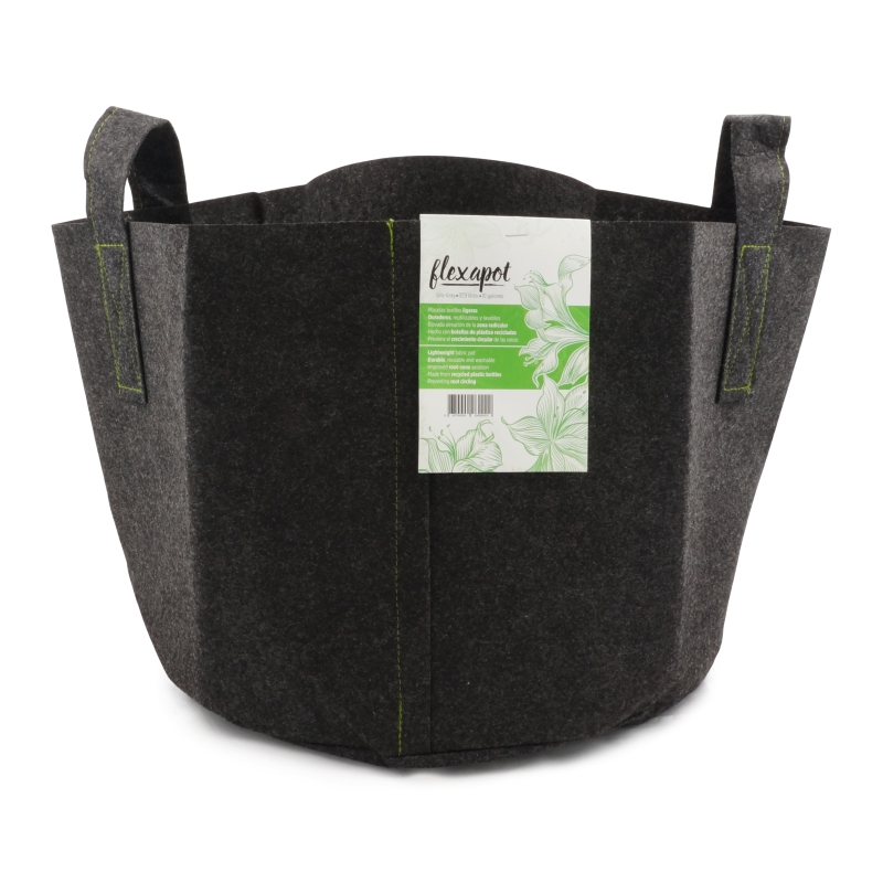 FLEXAPOT MACETA TEXTIL GRIS 37,9 LITROS (10 GAL) (5 UNIDADES) | Plantasur
