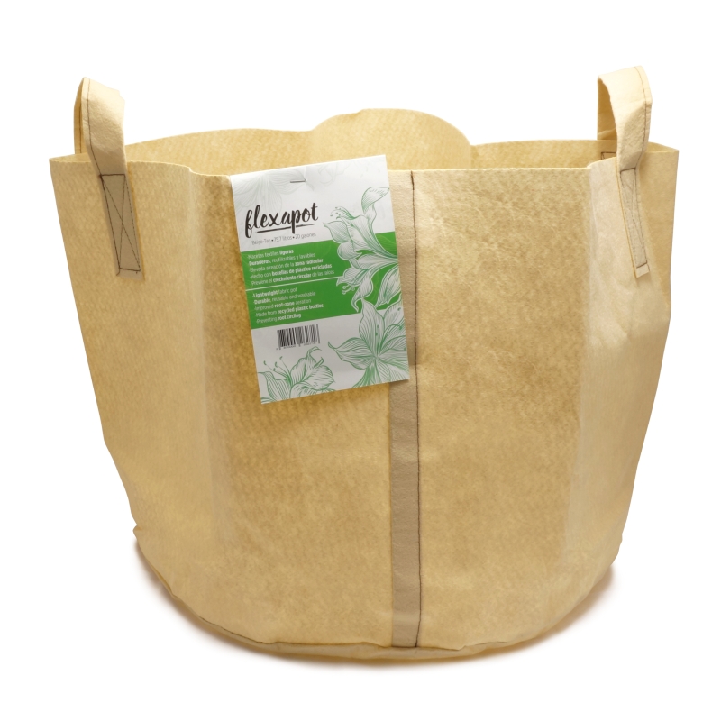 FLEXAPOT MACETA TEXTIL BEIGE 75,7 LITROS (20 GAL) (5 UNIDADES) | Plantasur