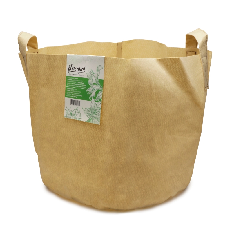 FLEXAPOT MACETA TEXTIL BEIGE 94,6 LITROS (25 GAL) (5 UNIDADES) | Plantasur