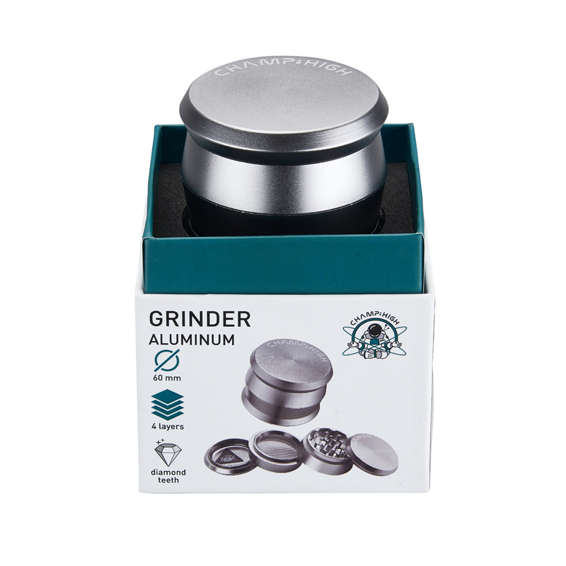 GRINDER CHAMP HIGH ALUMINIUM (60 MM) 4-PARTES GRIS | Plantasur